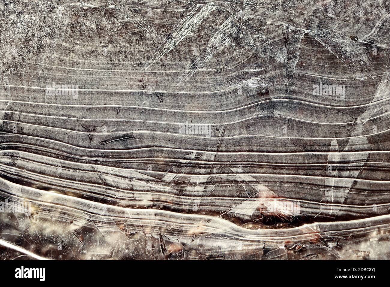 Ice Surface Background Texture. Wavy Drawings of Ice Lines on a Frozen ...