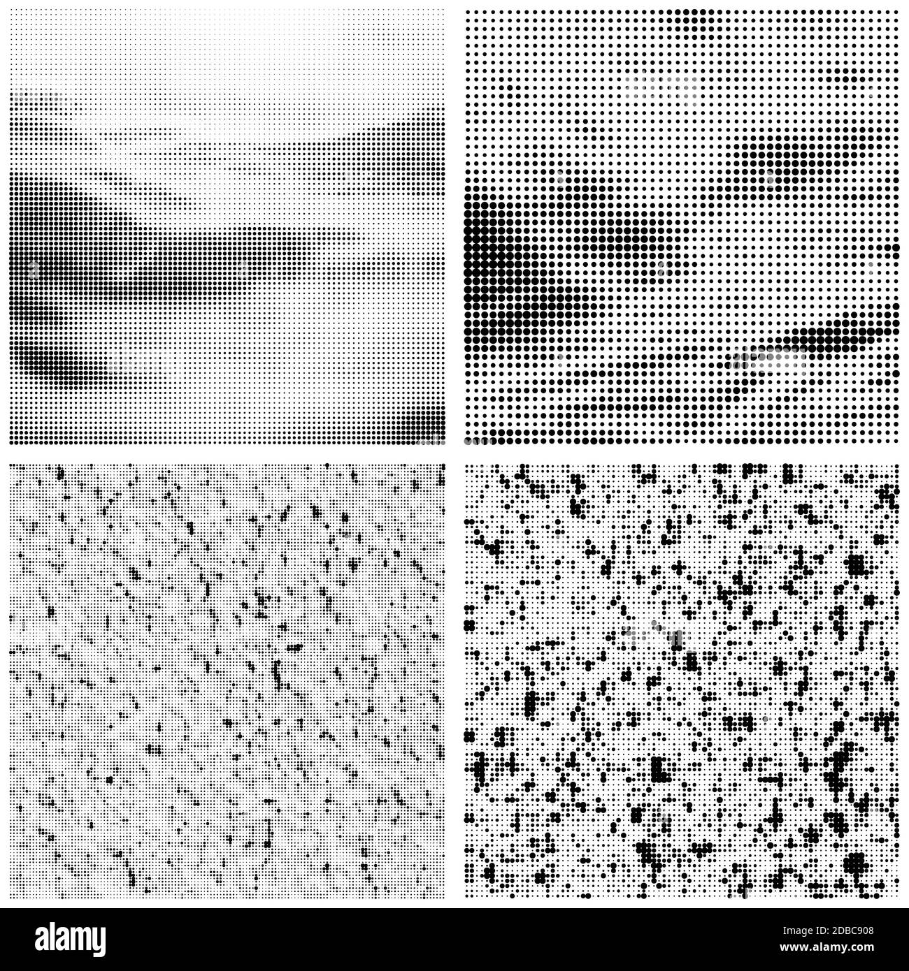 Halftone Pattern. Set of Dots. Dotted Texture on White Background ...