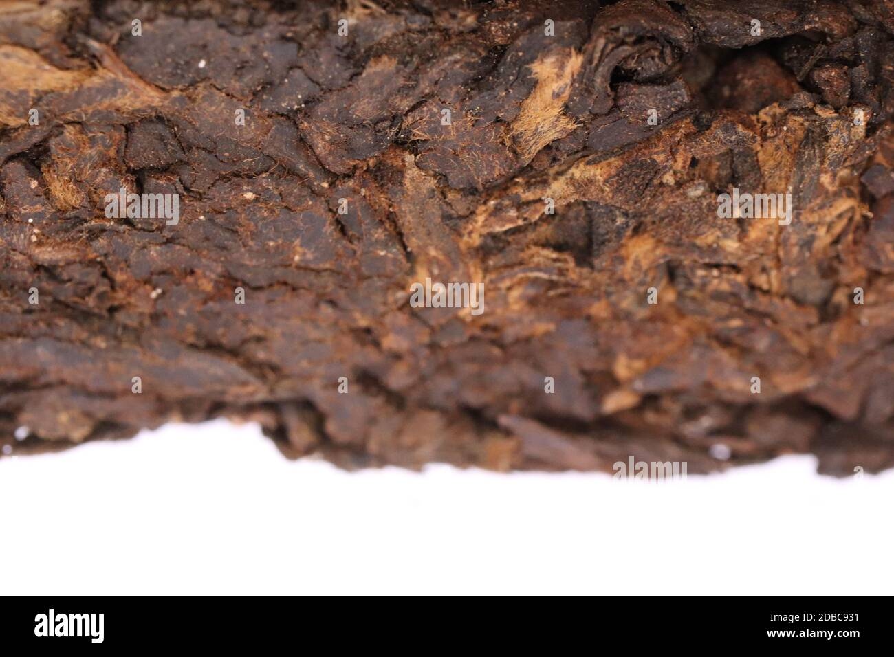 Old Pressed Puer Tea Leaves Block Texture. Macro Closeup Stock Photo ...