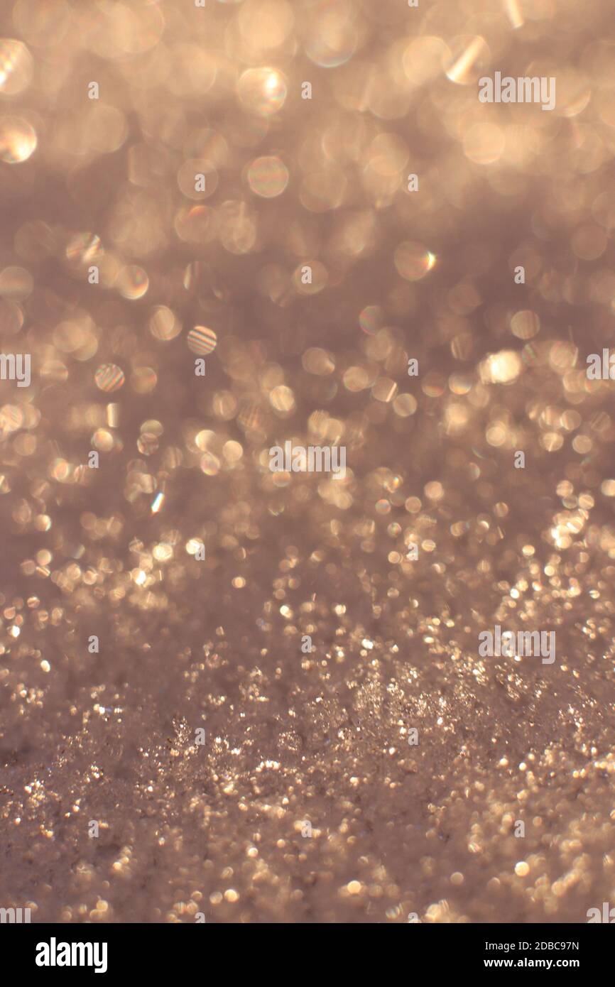 Snow Surface Texture. Winter Backdrop. Blurred Christmas Glitter ...