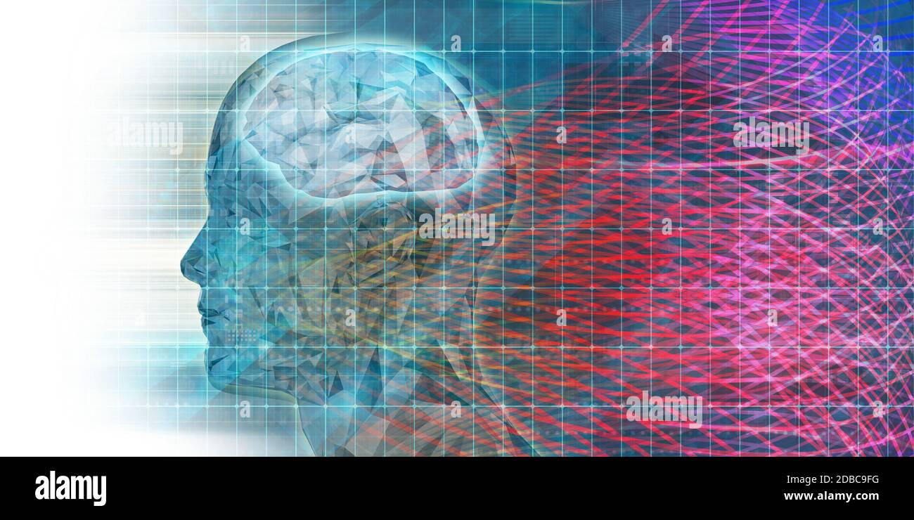 Self Learning Technology with Artificial Intelligence Brain Stem Stock ...