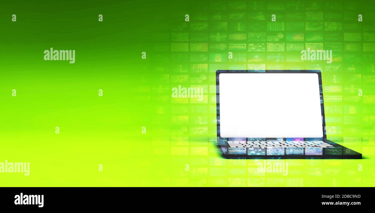 Laptop Advertising Template Copy Space Program Stock Photo - Alamy