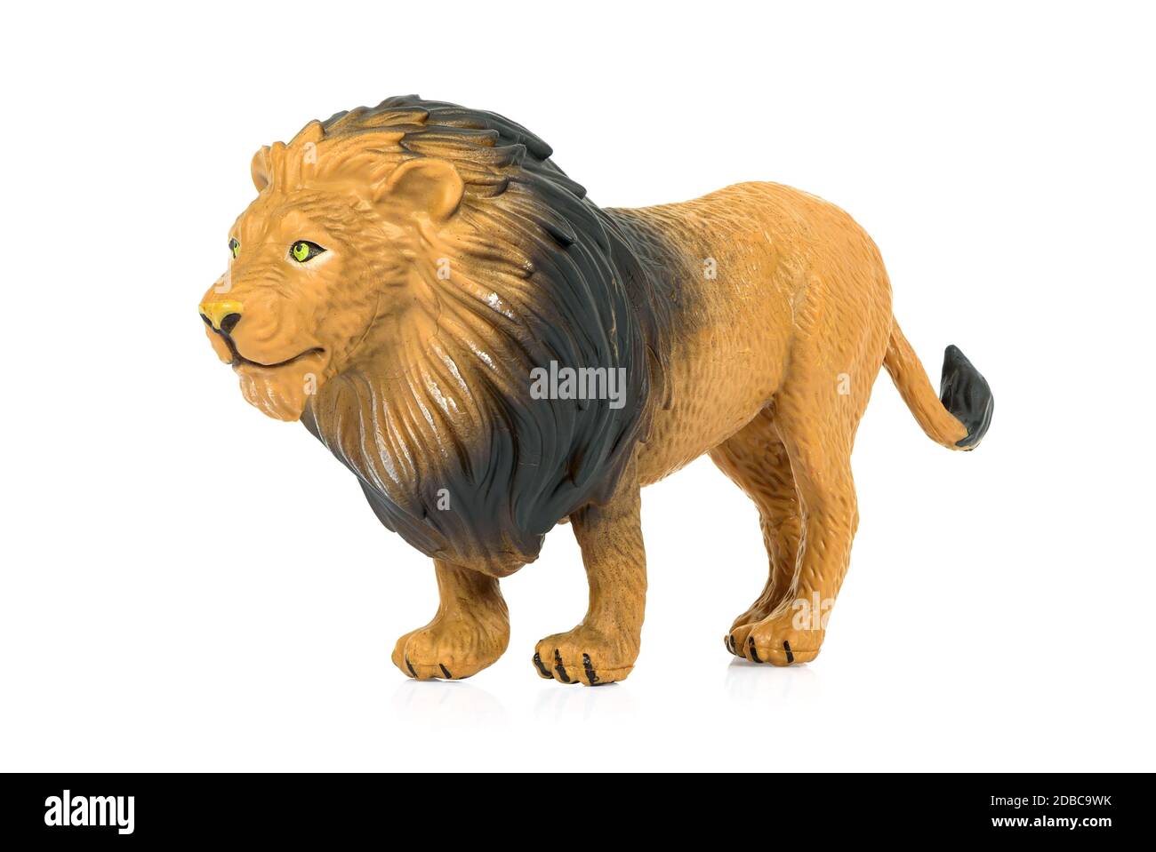 Lion toy figure isolated on white background with clipping path Stock ...
