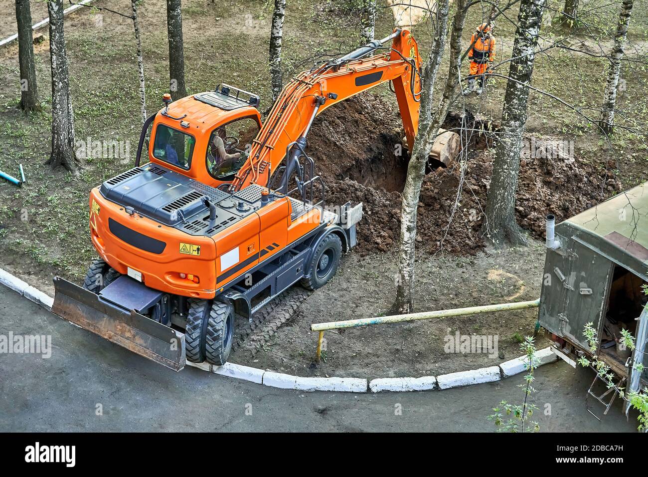 Mini excavator hi-res stock photography and images - Alamy
