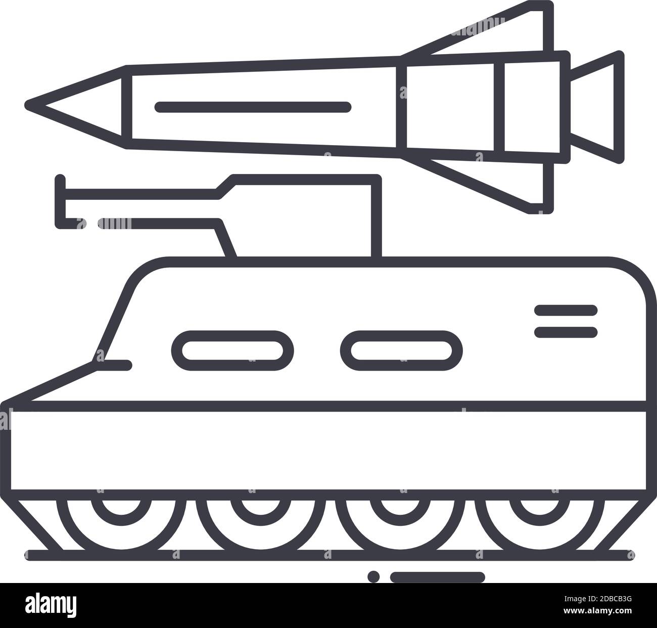 Rocket tank icon, linear isolated illustration, thin line vector, web ...