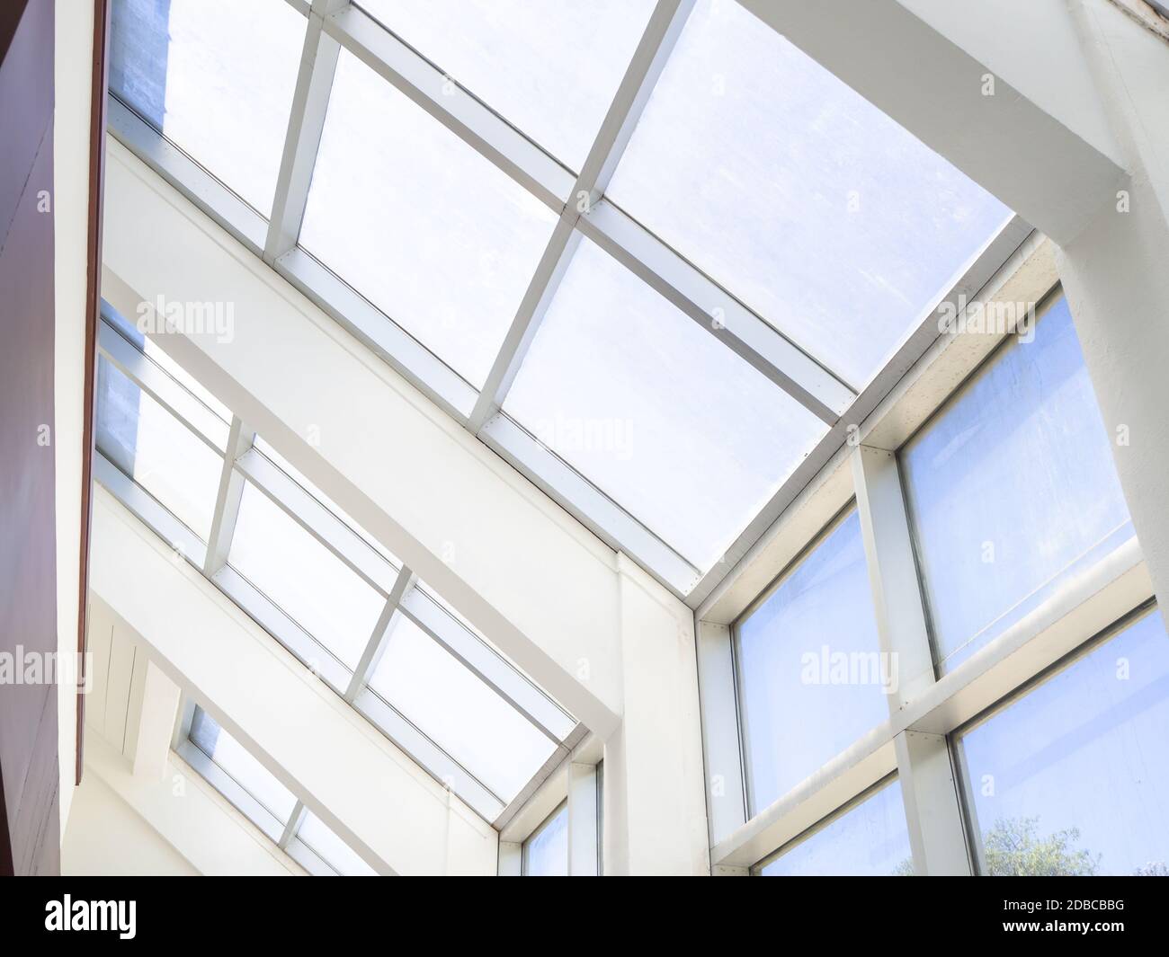 high-tech architecture background photo, internal structure of glass ...