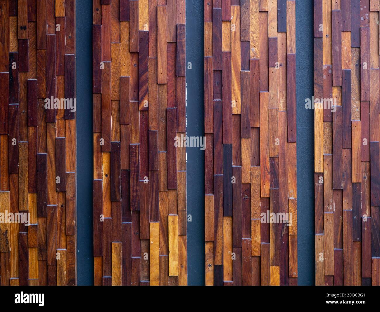 The natural interior with wood wall panels - Image Stock Photo - Alamy