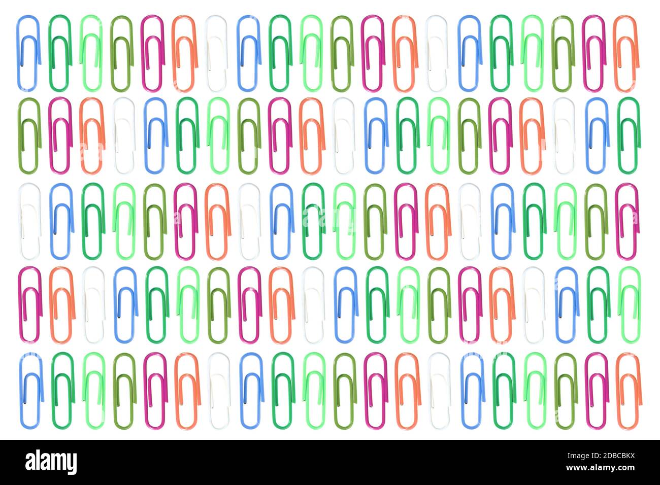 Paper Clips Pattern. Office Stationery Equipment Background Stock Photo ...