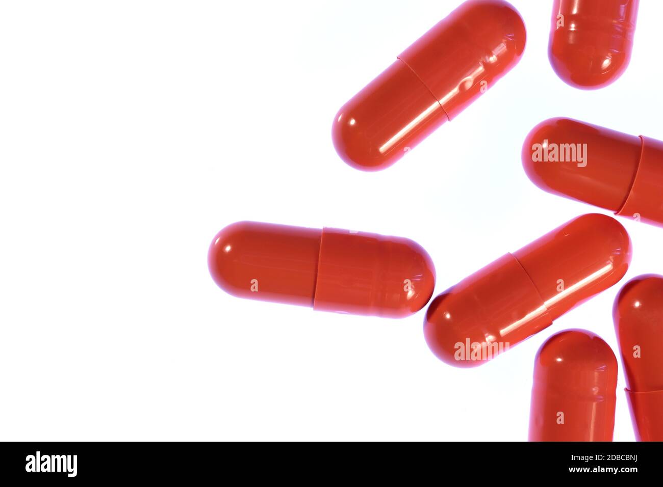 Red Isolated Pills Texture. Medical Background. Macro Closeup Stock ...