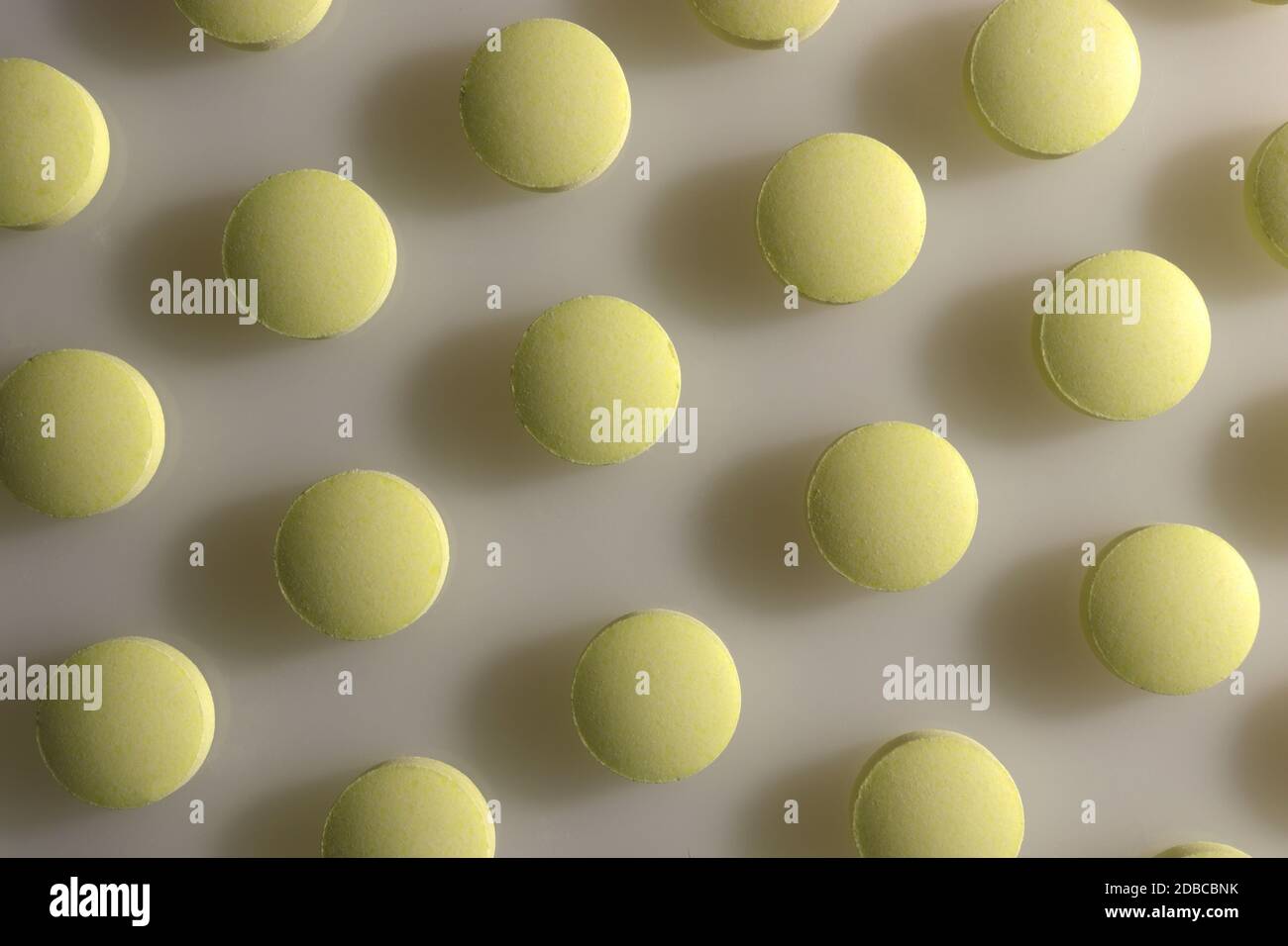 Yellow Isolated Pills Texture. Medical Tablets Background. Macro ...