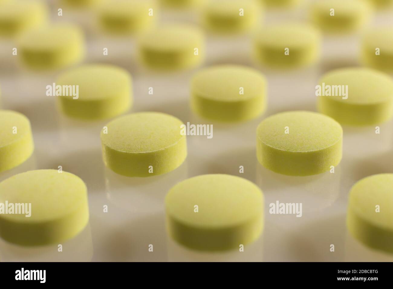 Yellow Isolated Pills Texture. Medical Tablets Background. Macro ...