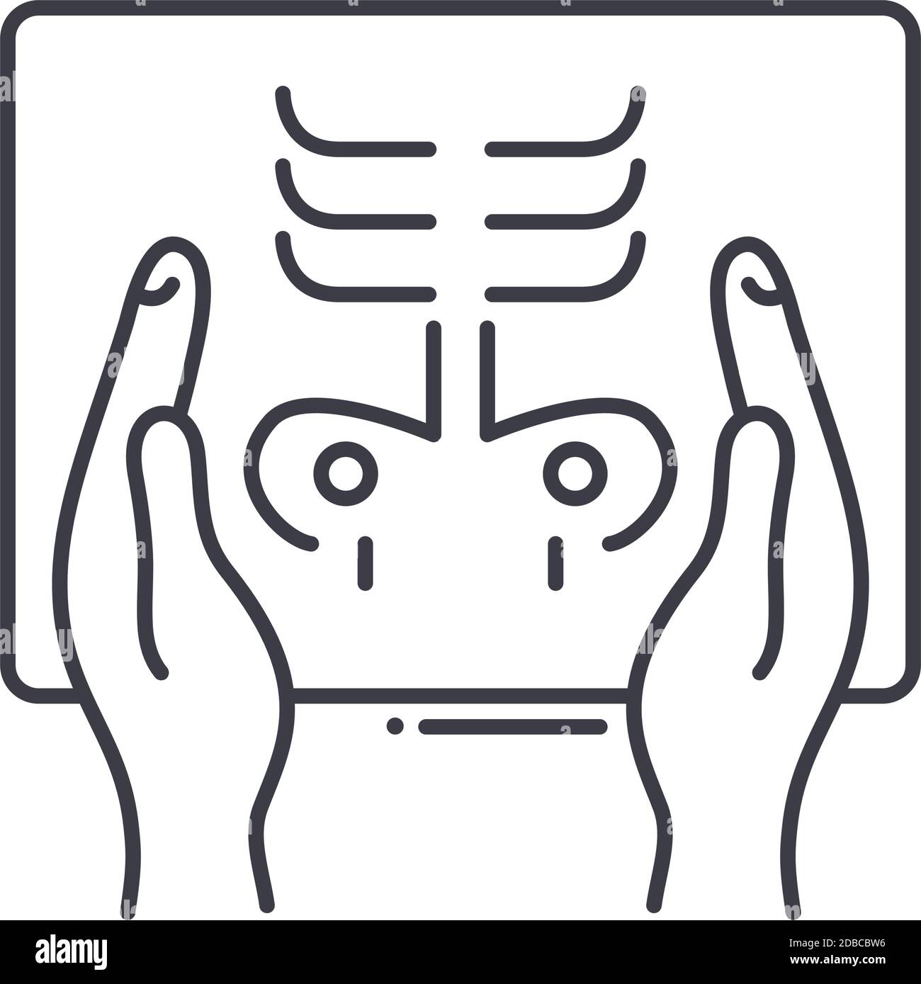 Roentgen icon, linear isolated illustration, thin line vector, web ...