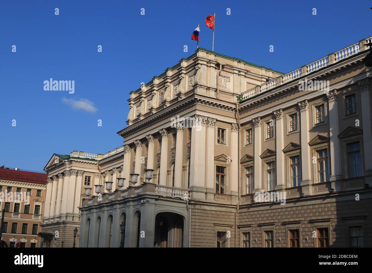 The Mariinsky Palace. Building's facade. Architecture of St. Petersburg ...