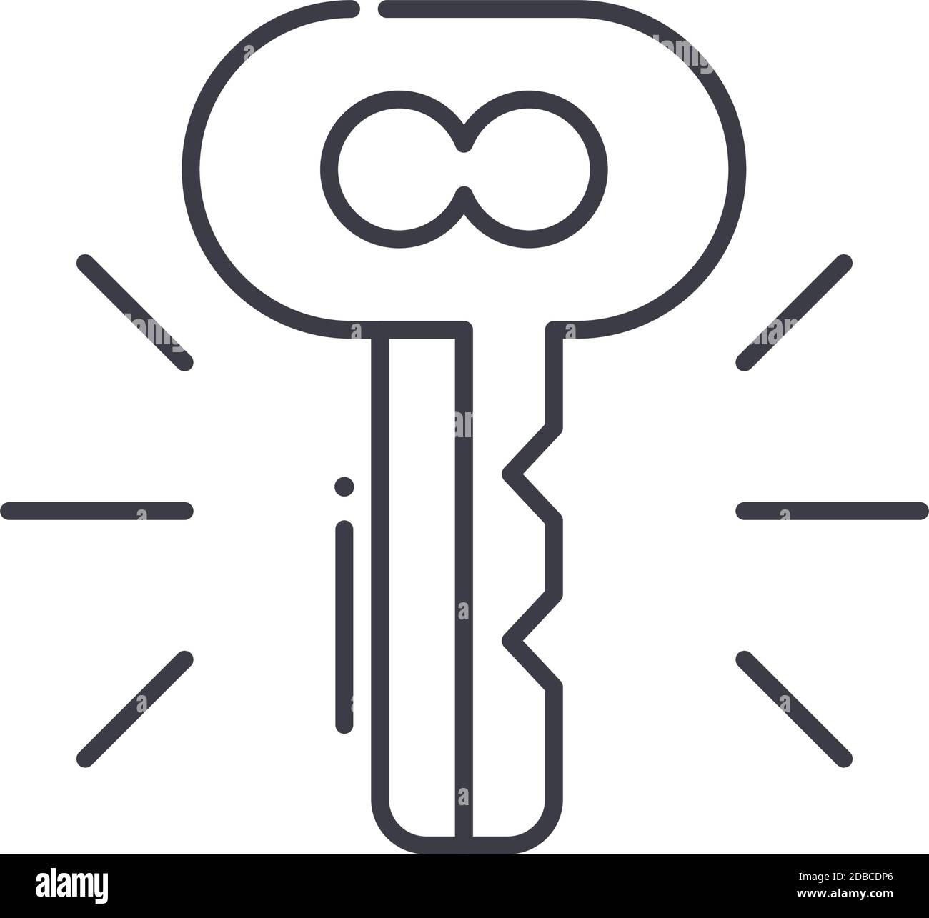 Keyword icon, linear isolated illustration, thin line vector, web ...