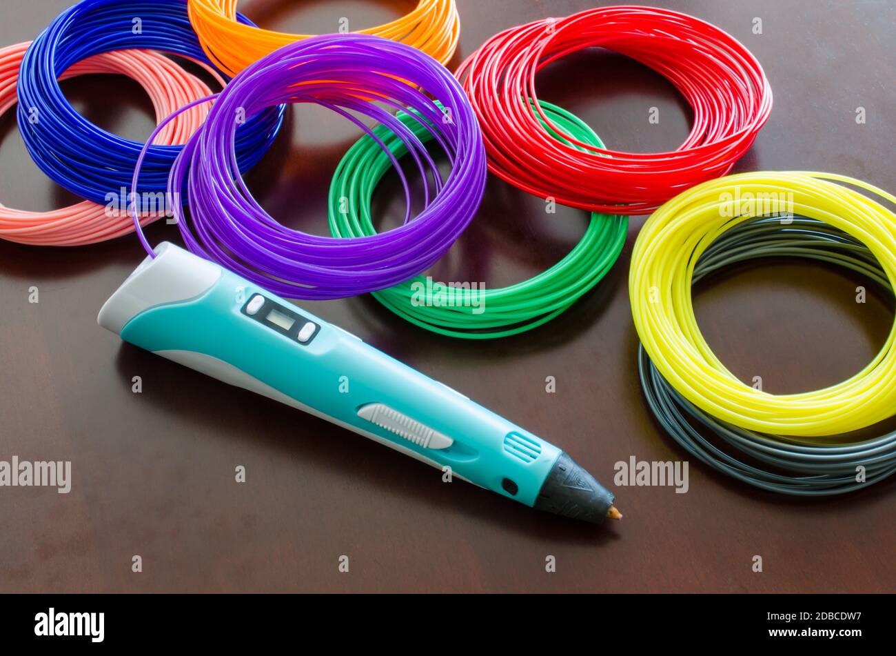 Kit colored ABS plastic in coils for 3d pen and printer. Handmade. STEM ...