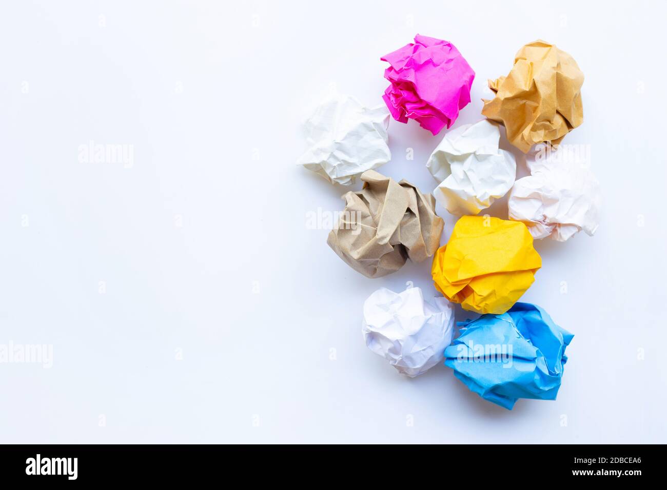 Crumpled paper ball isolated on white background Stock Photo - Alamy