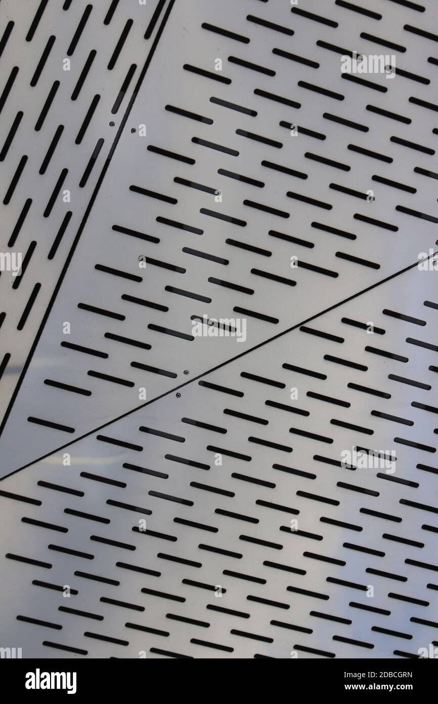 Metal shapes with line notches texture. Steel triangle background Stock ...