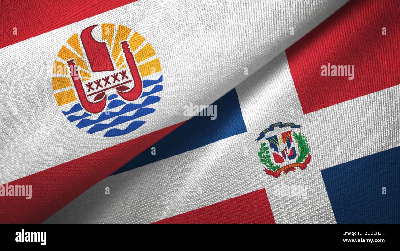 Dominican Republic French Polynesia Flag High Resolution Stock ...