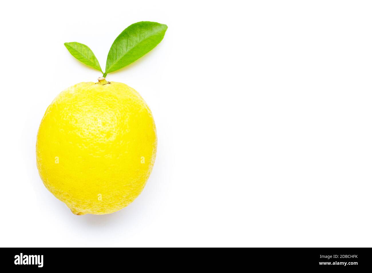 Fresh lemon on white background Stock Photo - Alamy