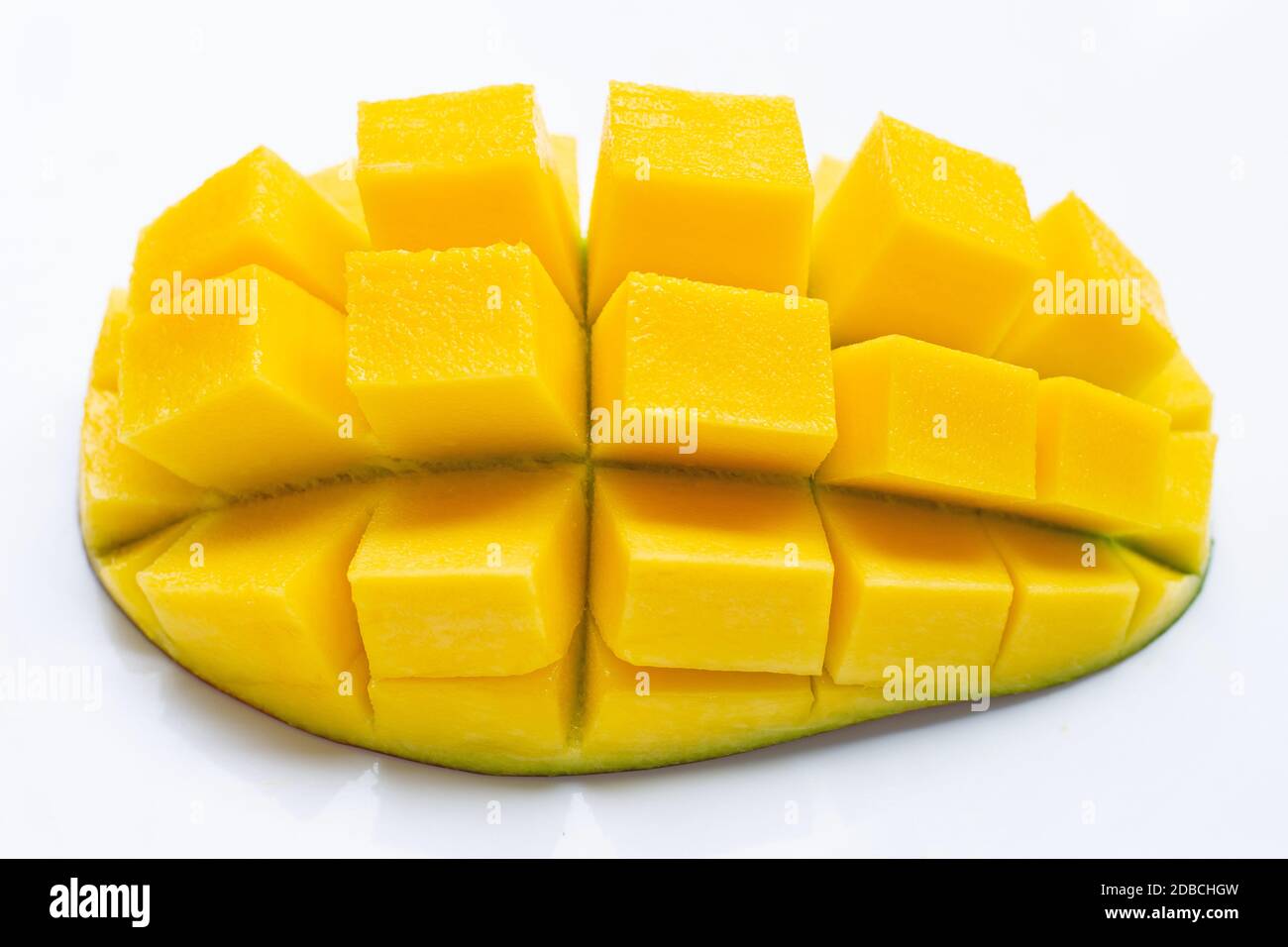 Tropical fruit, Mango on white background. Close up Stock Photo - Alamy