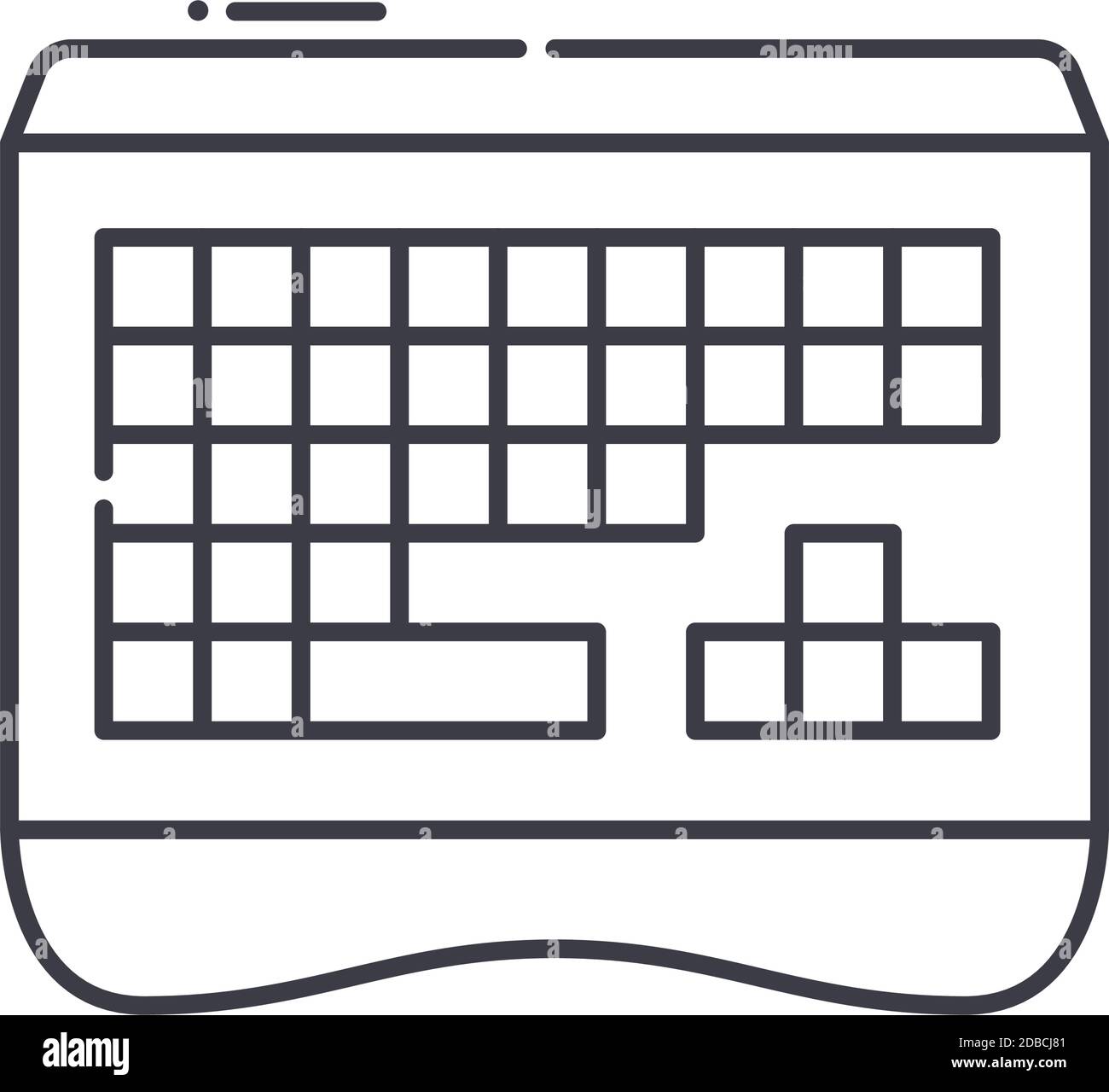 Keyboard icon, linear isolated illustration, thin line vector, web ...