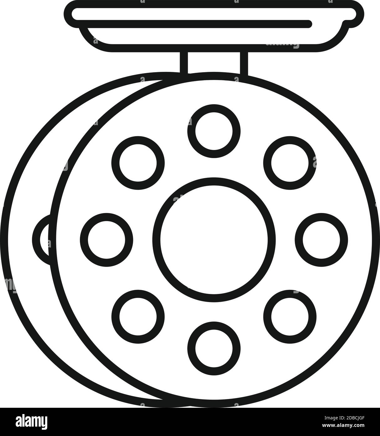 Catch fishing reel icon, outline style Stock Vector Image & Art - Alamy