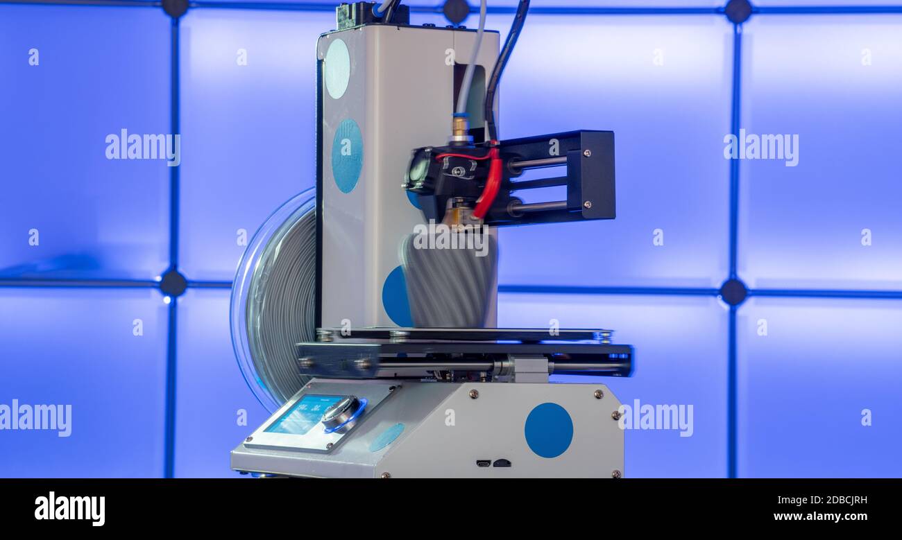 3D printer at work with printer 3D model Stock Photo - Alamy