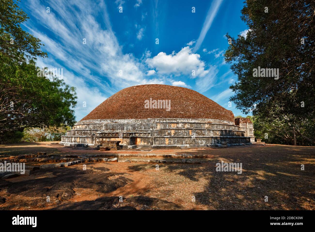 Kantaka Chetiya ancient ruined Buddhist daboga stupa in Mihintale, Sri ...