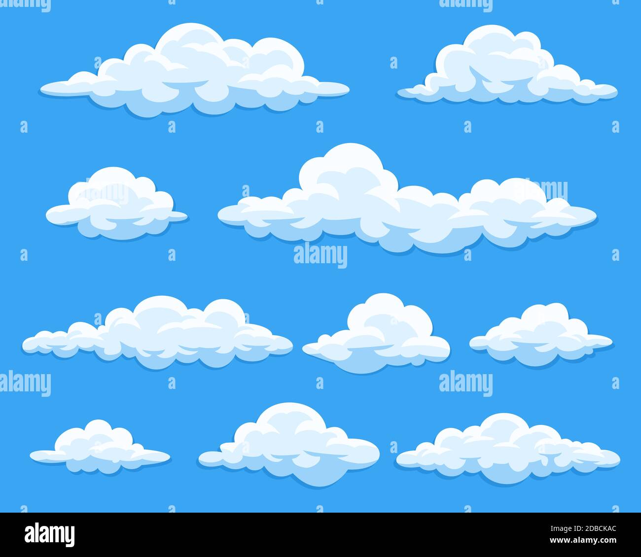 Set of cartoon clouds Stock Vector Image & Art - Alamy