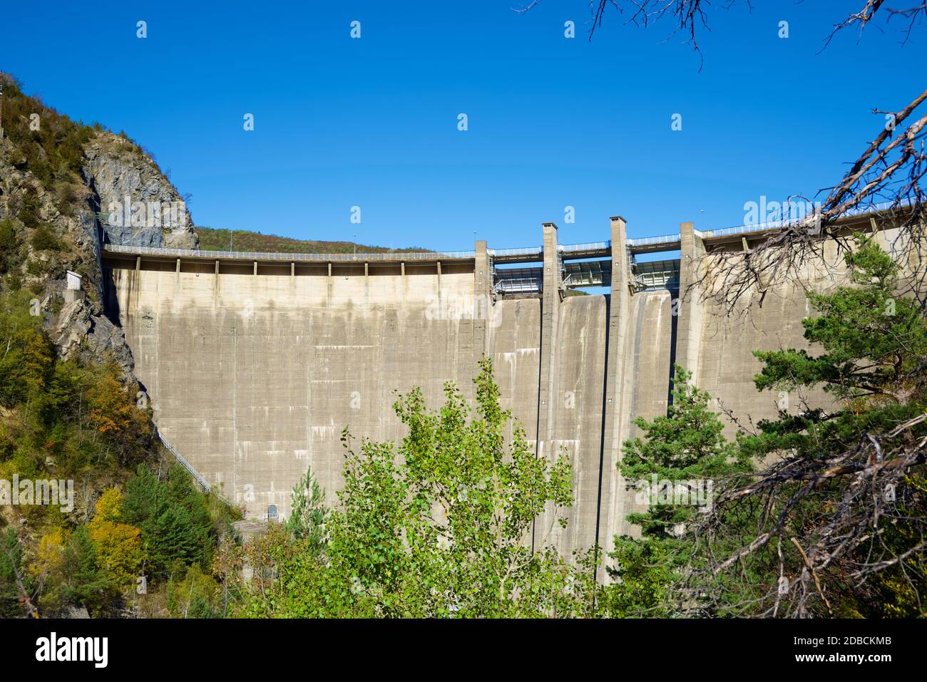 Bubal Dam in Tena Valley, Pyrenees, Huesca province, Aragon in Spain ...