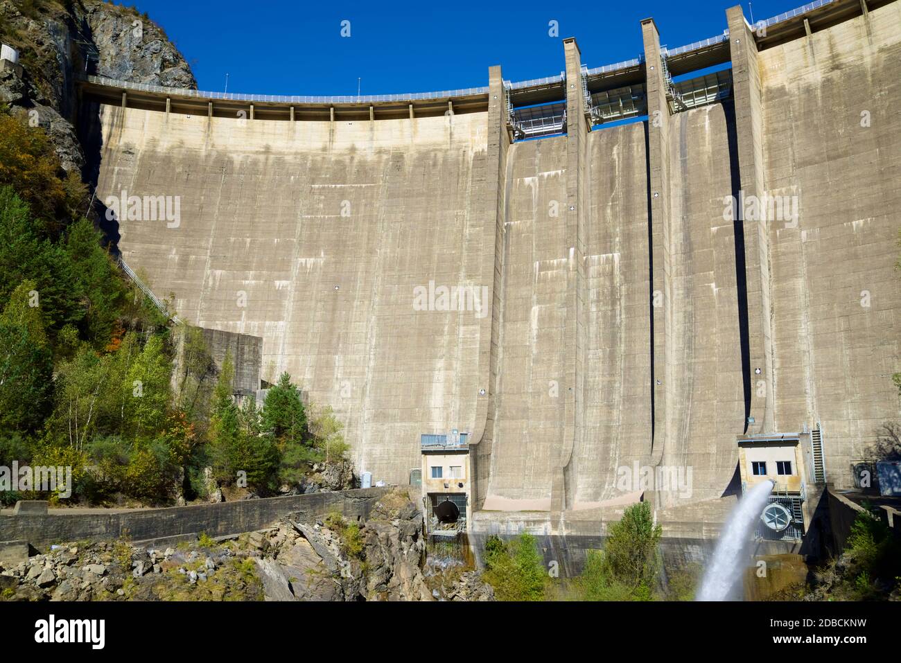 Bubal Dam in Tena Valley, Pyrenees, Huesca province, Aragon in Spain ...
