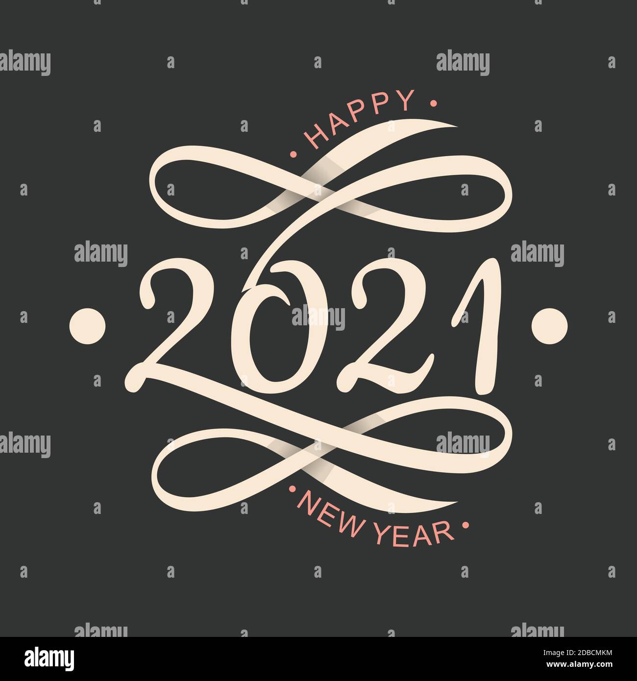 Letter Happy New Year 2021. The year 2021 design vector for element ...