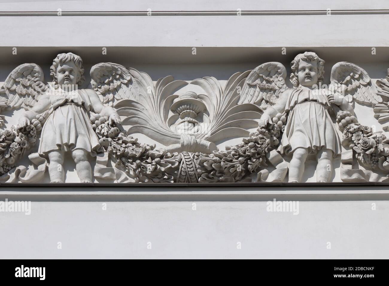 Two angels. Art stucco. Trinity Izmailovsky Cathedral. Cathedral of the ...