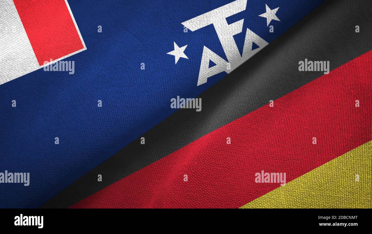 French Southern and Antarctic Lands and Germany two flags Stock Photo ...