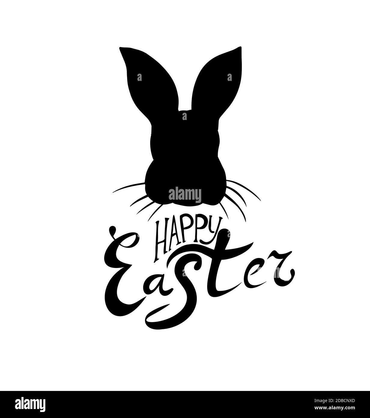 Happy Easter text. Vector illustration Stock Vector Image & Art - Alamy