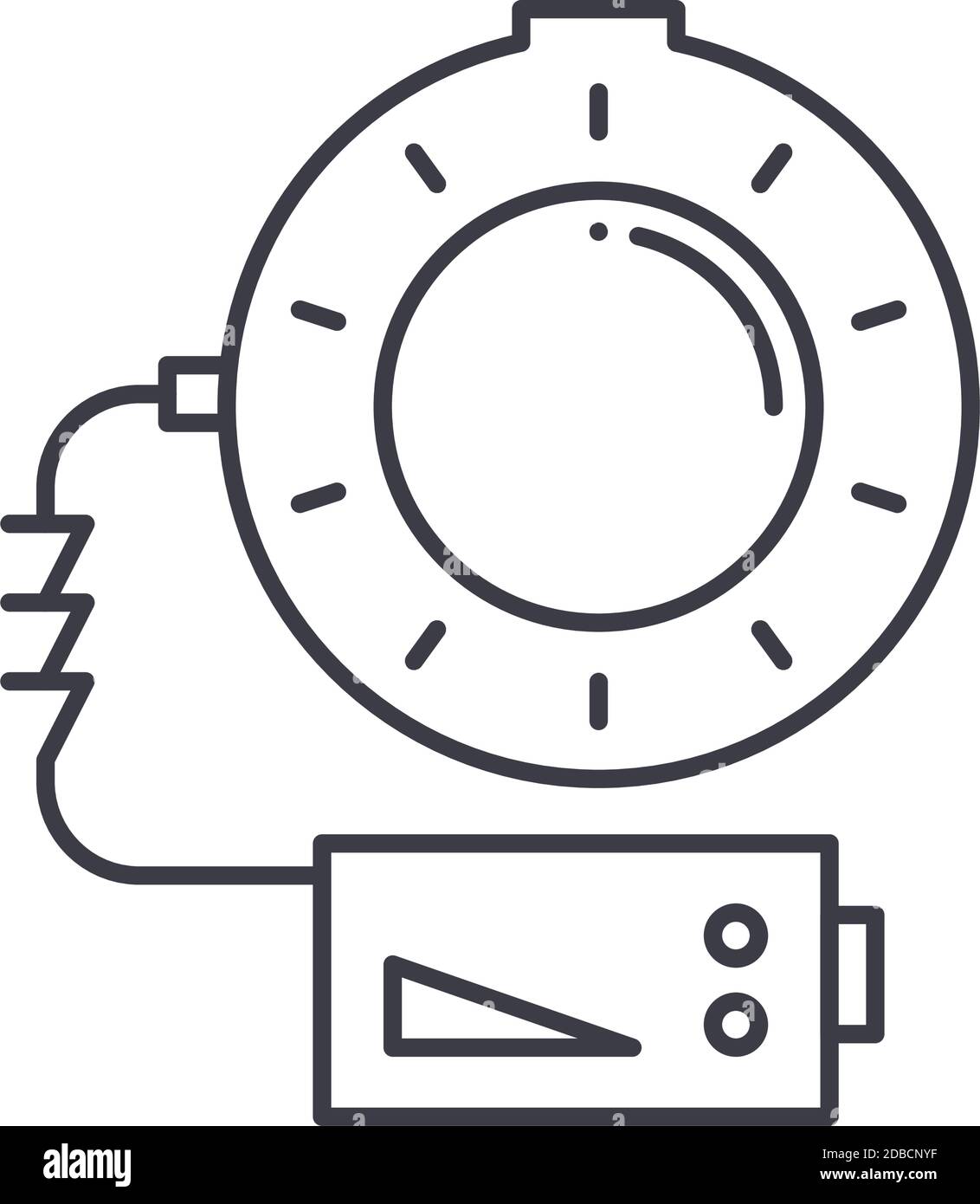 Ring flash icon, linear isolated illustration, thin line vector, web ...