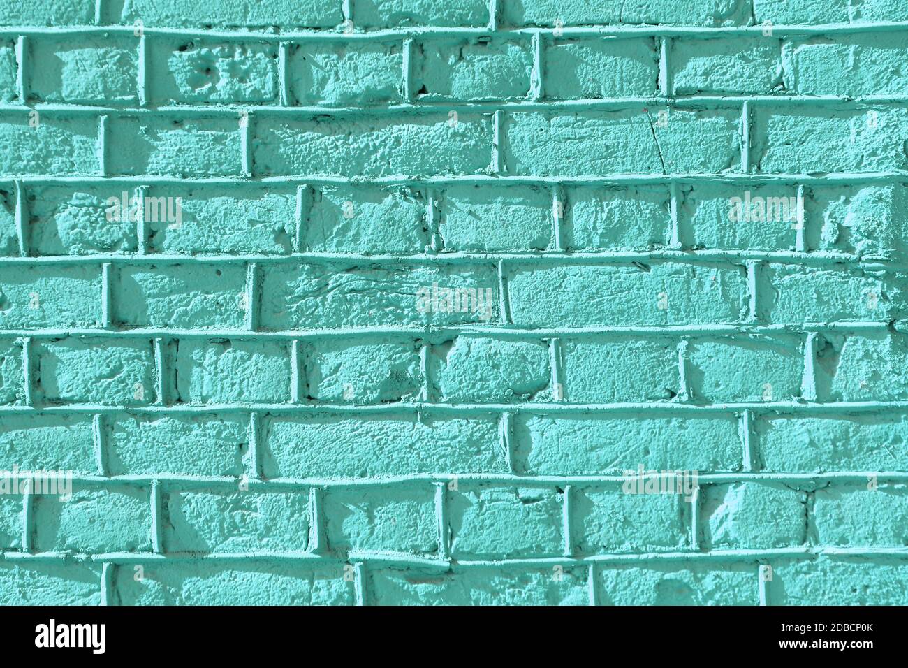 Turquoise bricks wall texture. Concrete blocks wall background Stock ...