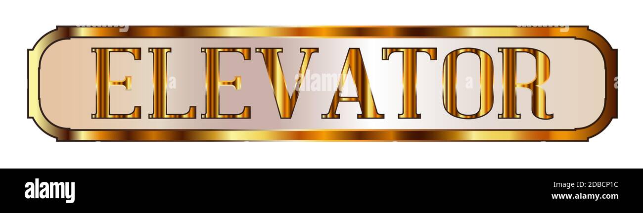 Old elevator illustration Cut Out Stock Images & Pictures - Alamy