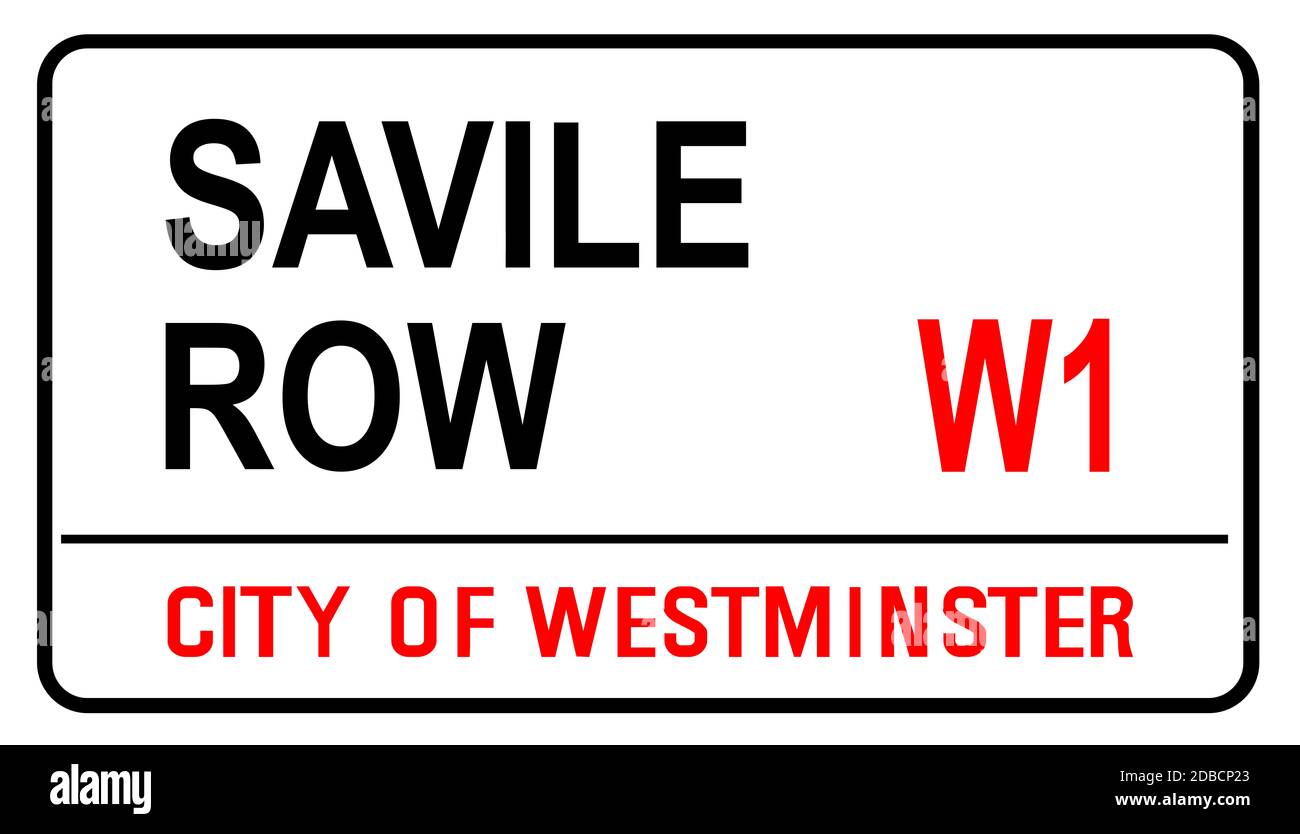Savile row street sign hi-res stock photography and images - Alamy