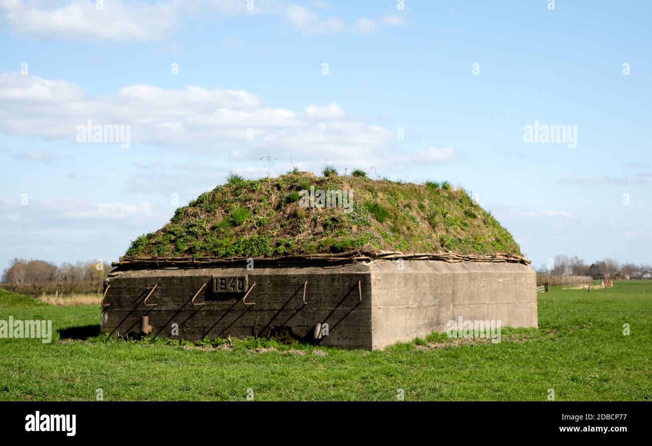 Defensive military fortification in a meadow Stock Photo - Alamy