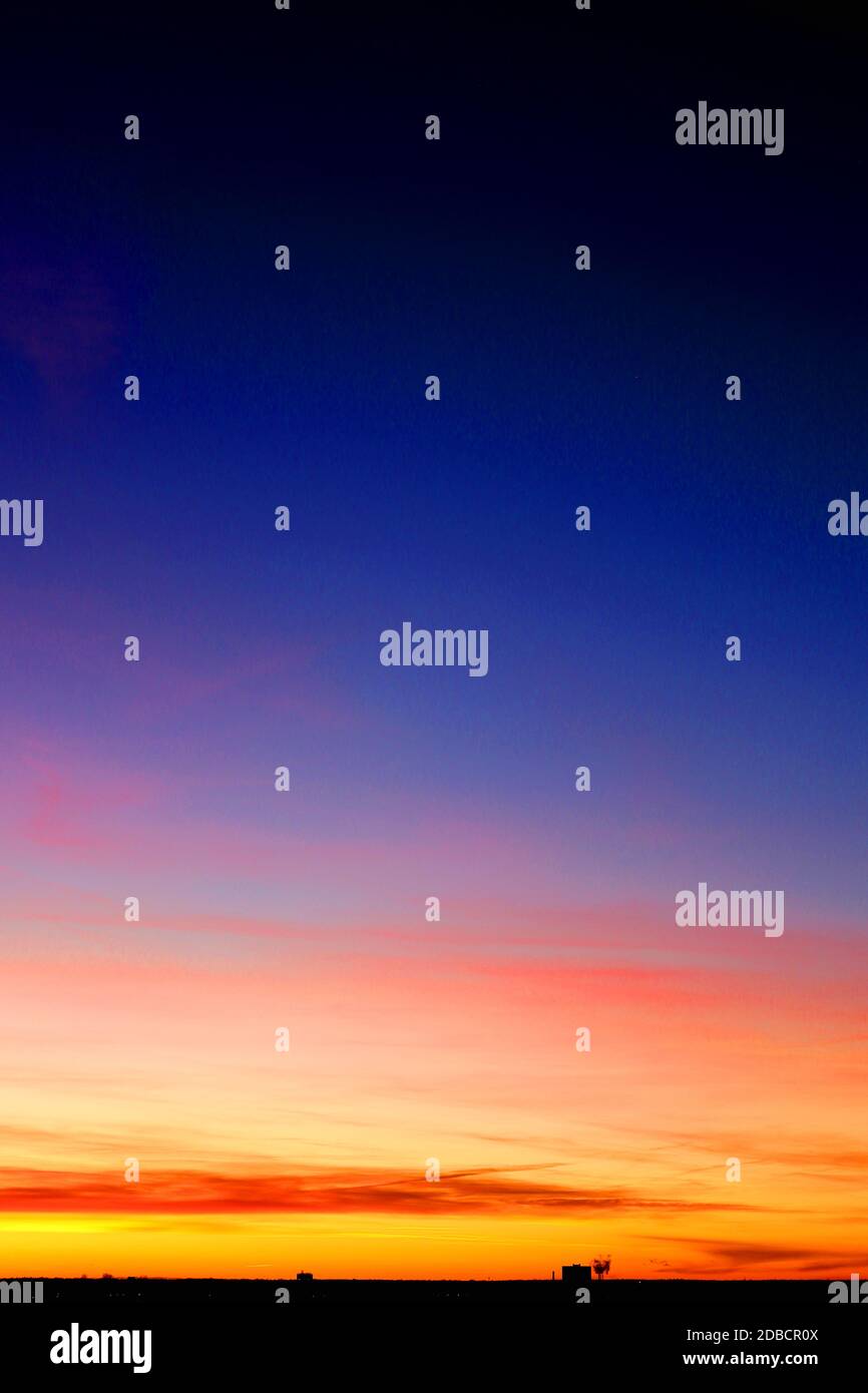 Dark Blue Clear Sky Color Gradient Background. Earth Landscape View ...