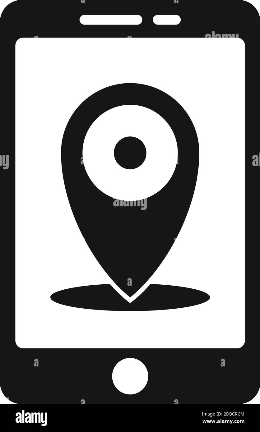 Guide smartphone map icon, simple style Stock Vector Image & Art - Alamy