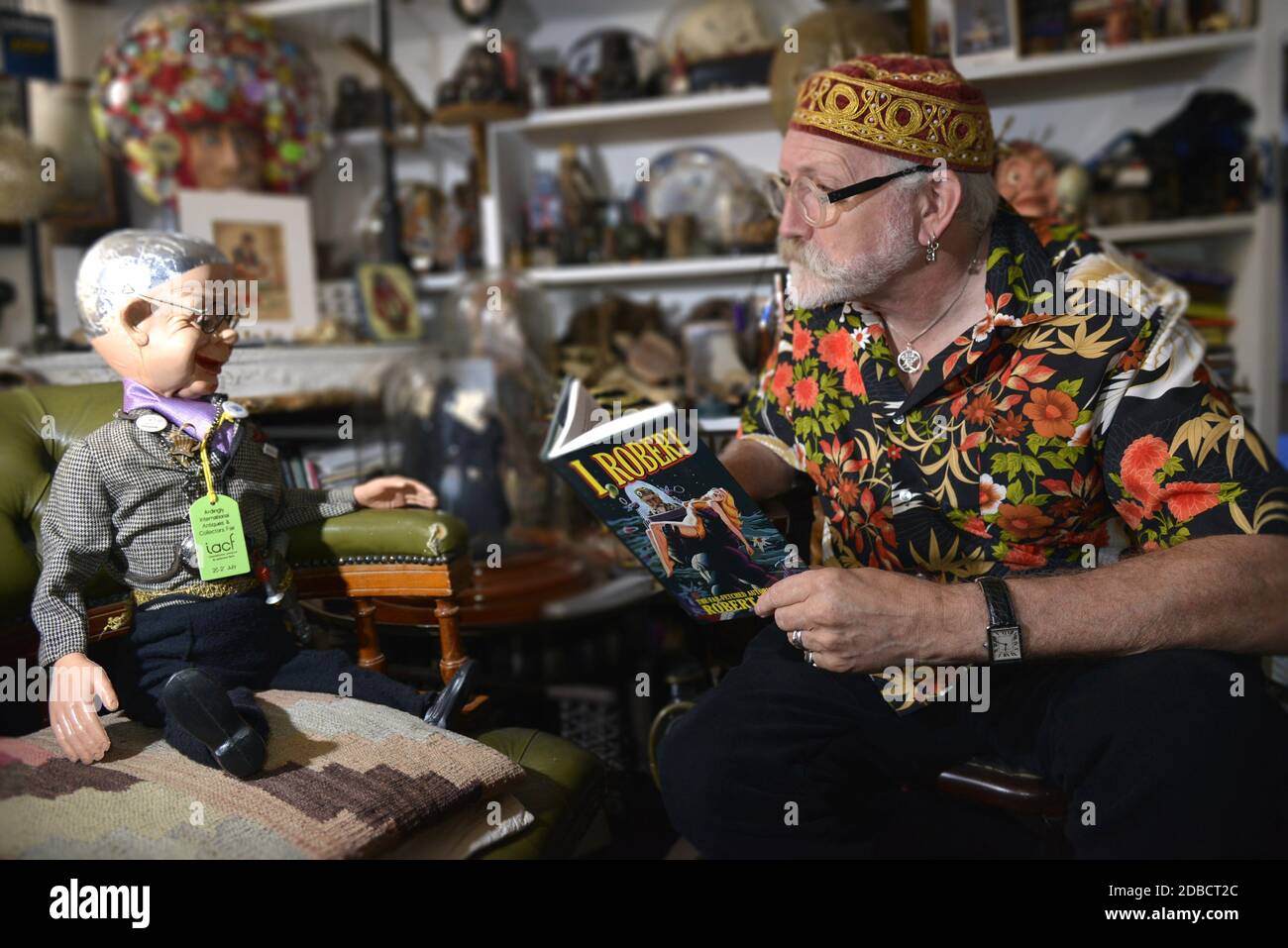 Brighton based science fantasy/steampunk author Robert Rankin. Picture ...