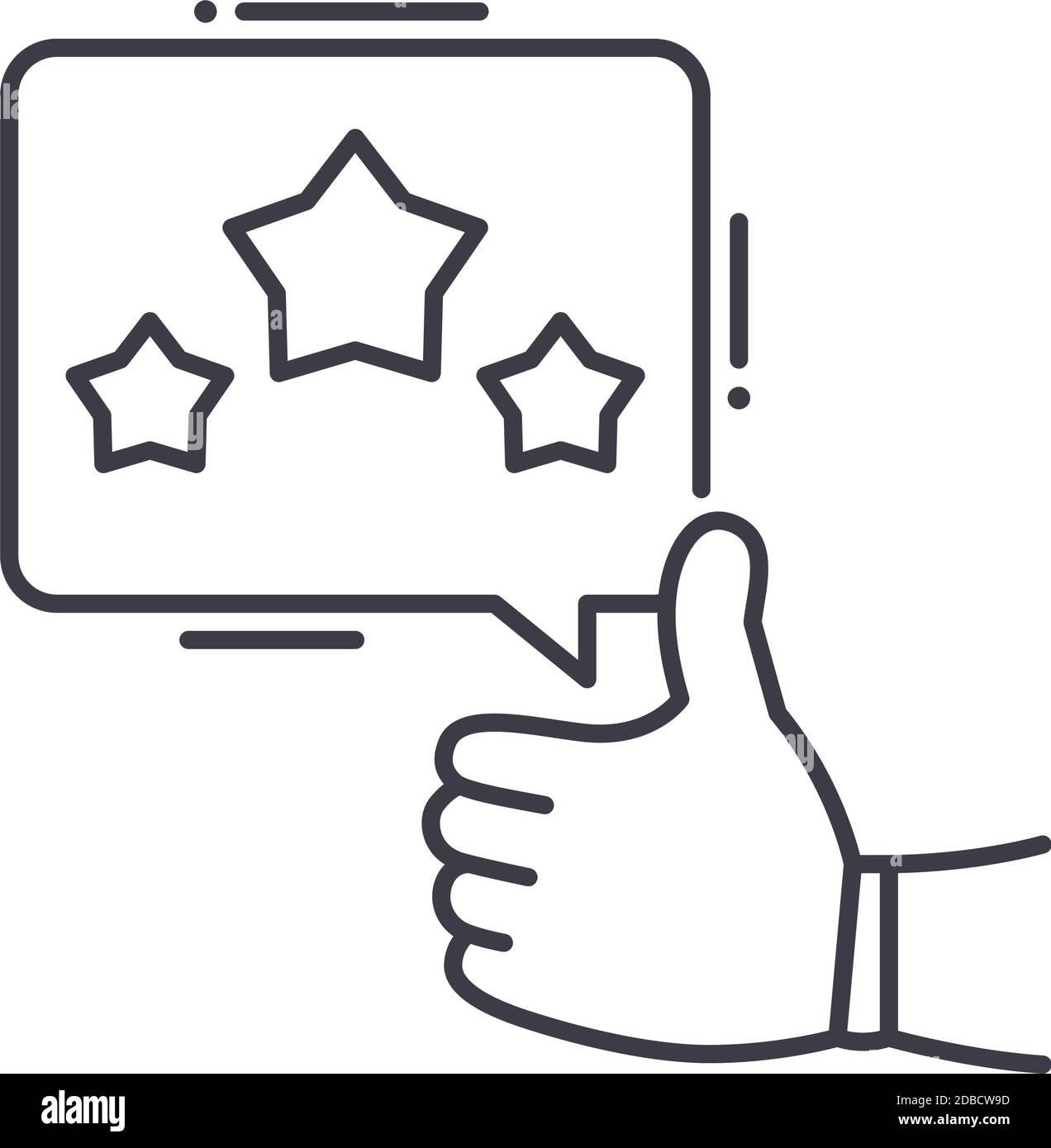Reviews icon, linear isolated illustration, thin line vector, web design sign, outline concept ...