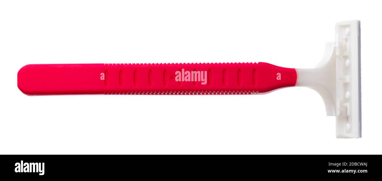 Disposable shaver razor isolated on white background Stock Photo - Alamy