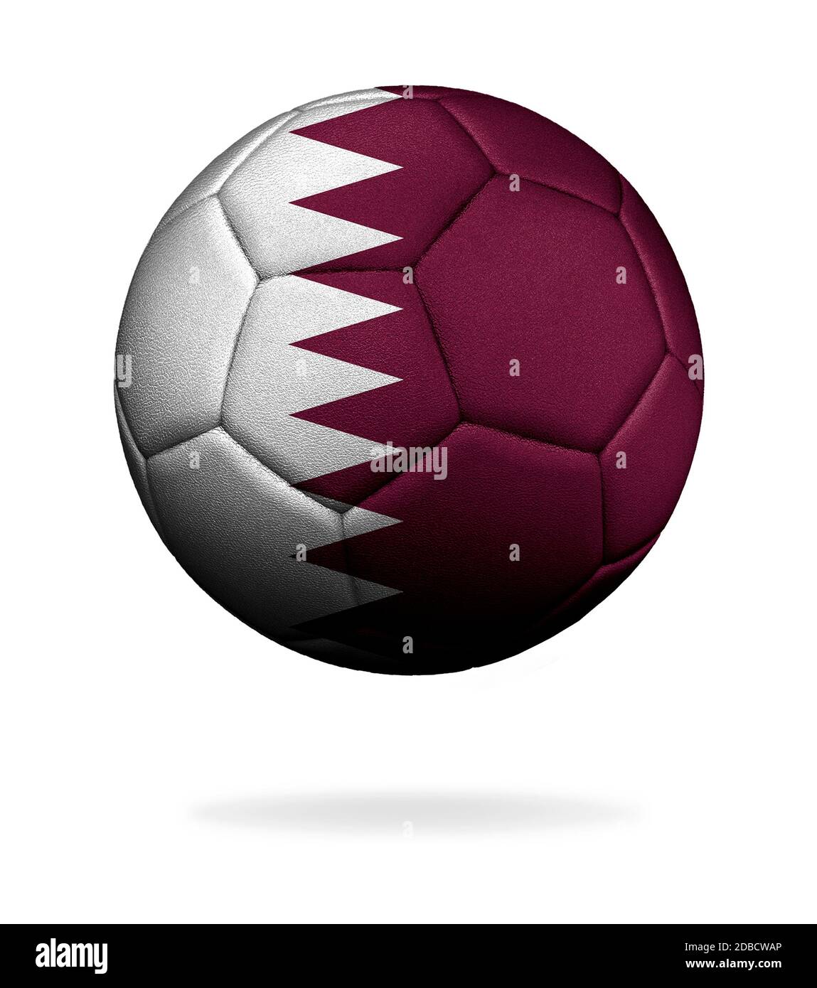 The flag of Qatar is depicted on a soccer ball Stock Photo - Alamy