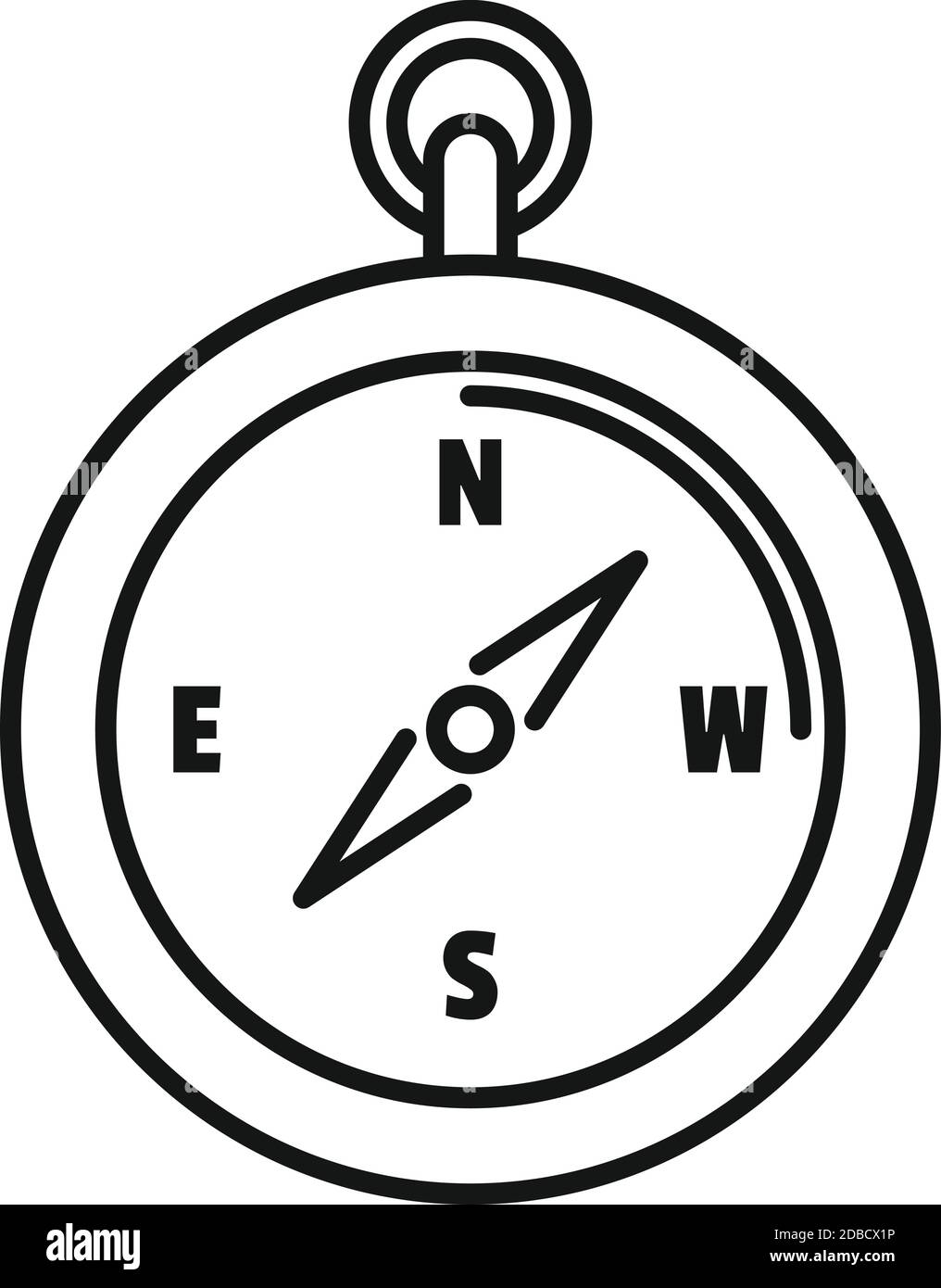 Guide compass icon, outline style Stock Vector Image & Art - Alamy