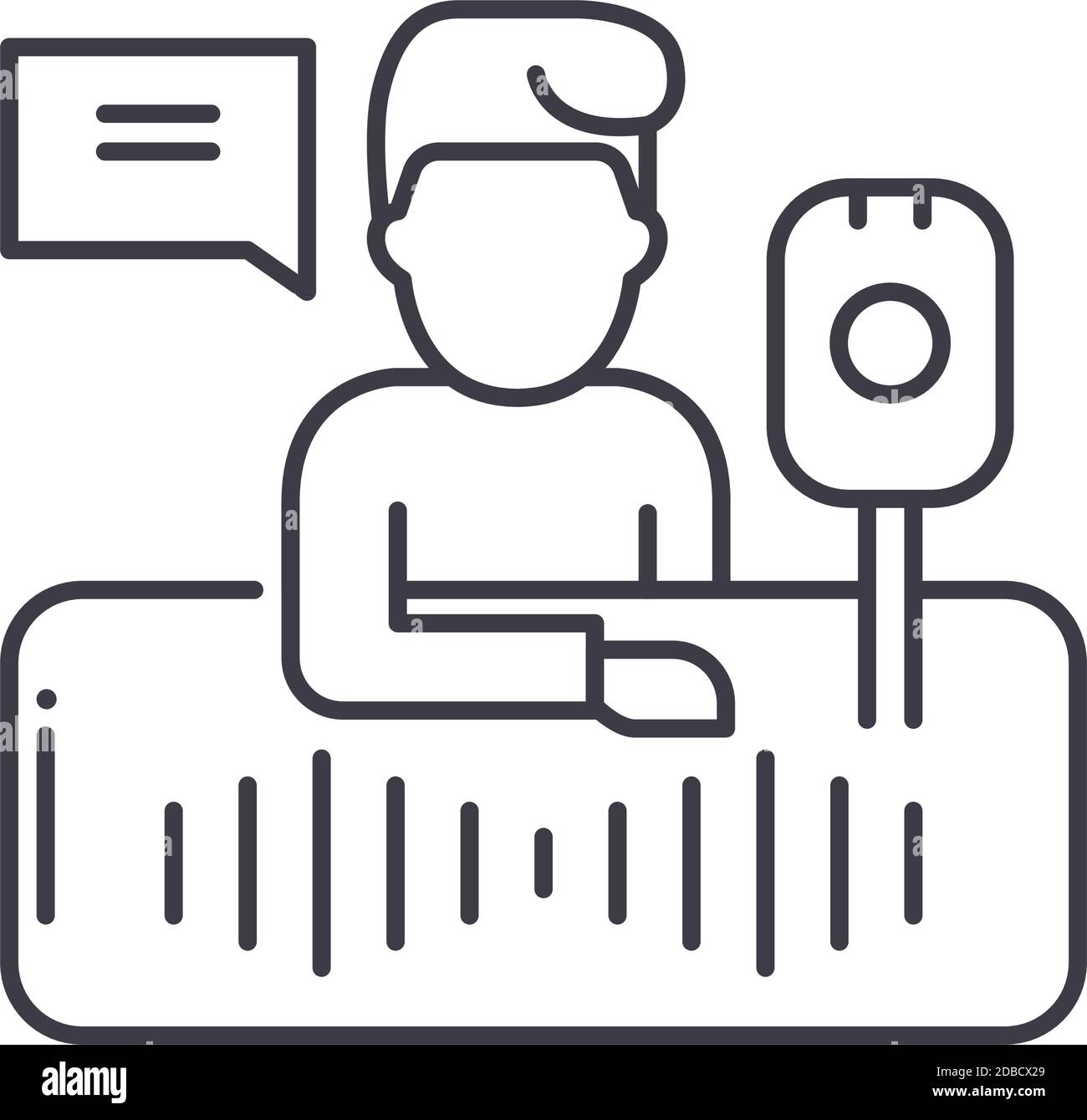 Recording studio icon, linear isolated illustration, thin line vector ...