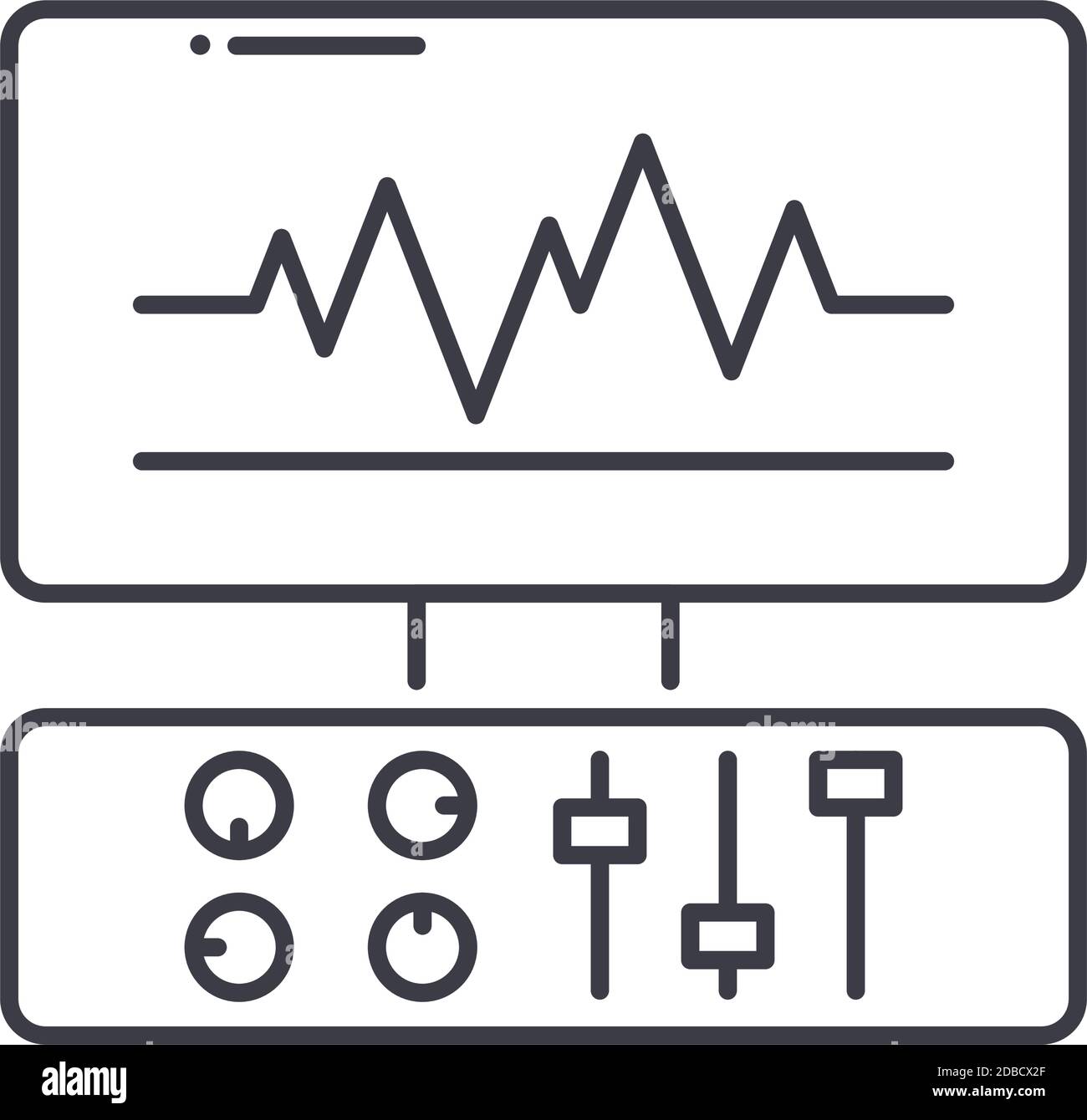 Recording icon, linear isolated illustration, thin line vector, web ...