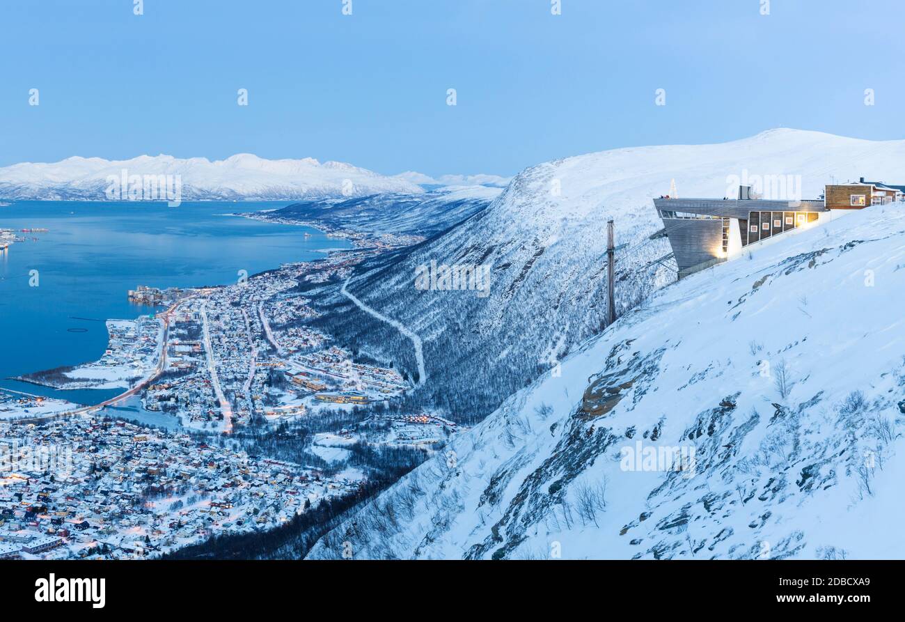 Aerial view on Tromso, Norway, Tromso At Winter Time, Norway Stock ...